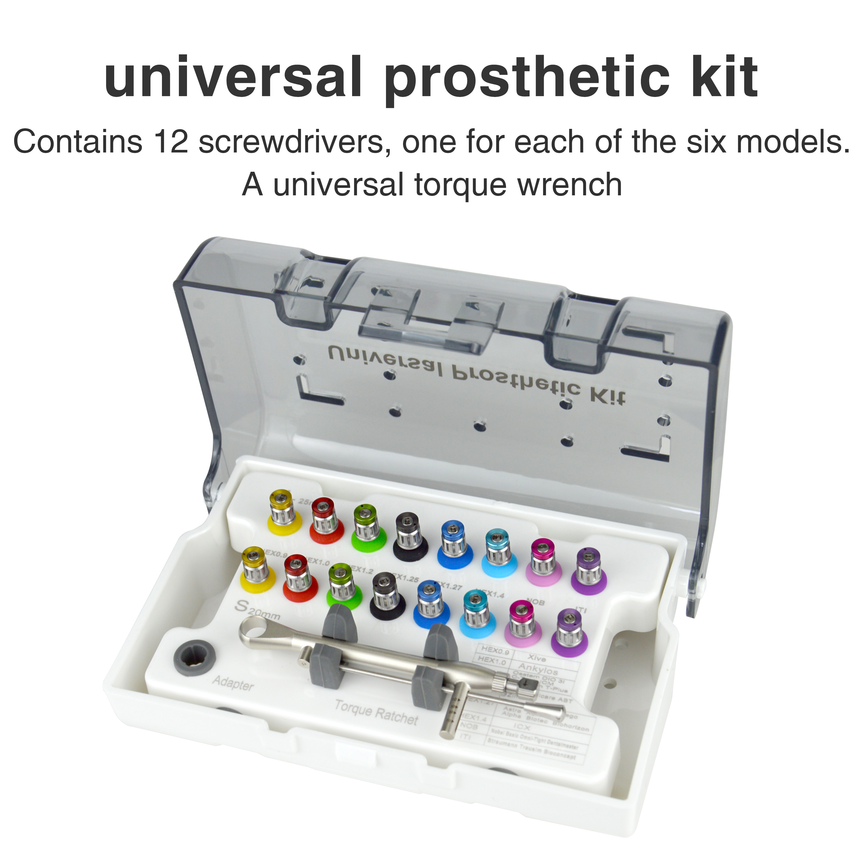 Universal Prosthetic Kit 16 screws and a universal wrench Precise ...